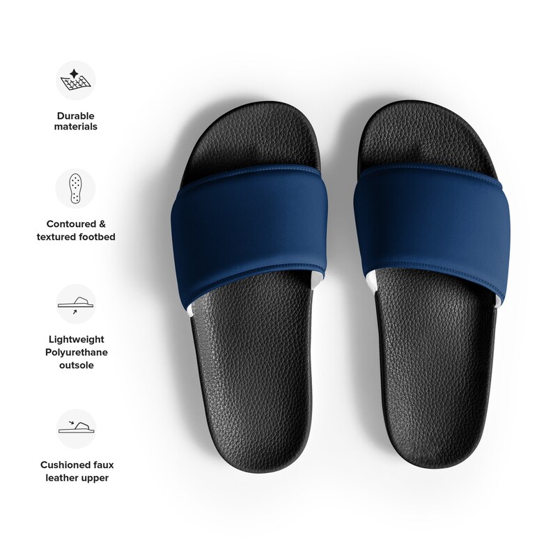Stylish Men's Blue Slides, Perfect Summer Outdoor Footwear for Men ...