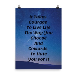 Courage and Inspiration Poster - Etsy