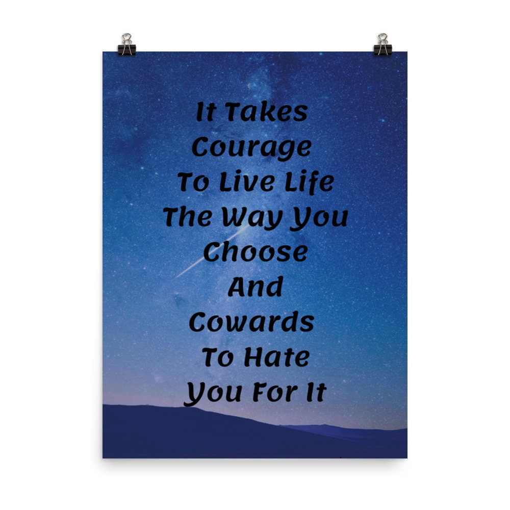 Courage and Inspiration Poster - Etsy