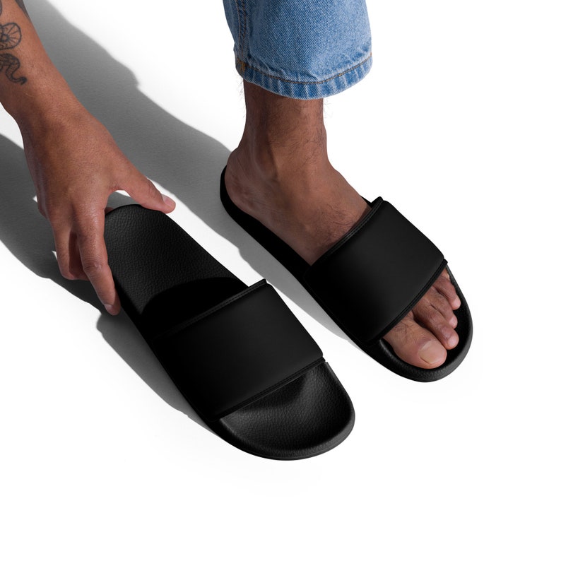 Men's Black Slides, Comfortable and Stylish Men’s Slides, Perfect for ...