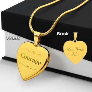Courage Necklace, Inspirational Jewelry, Motivational Gift, Hardship ...