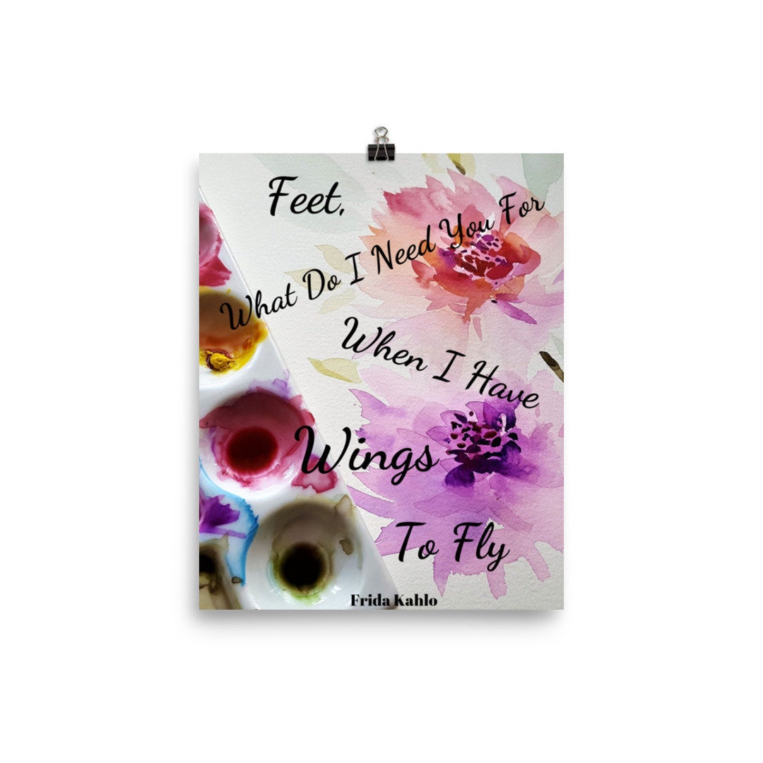 Frida Kahlo Inspirational Quote Poster - Etsy