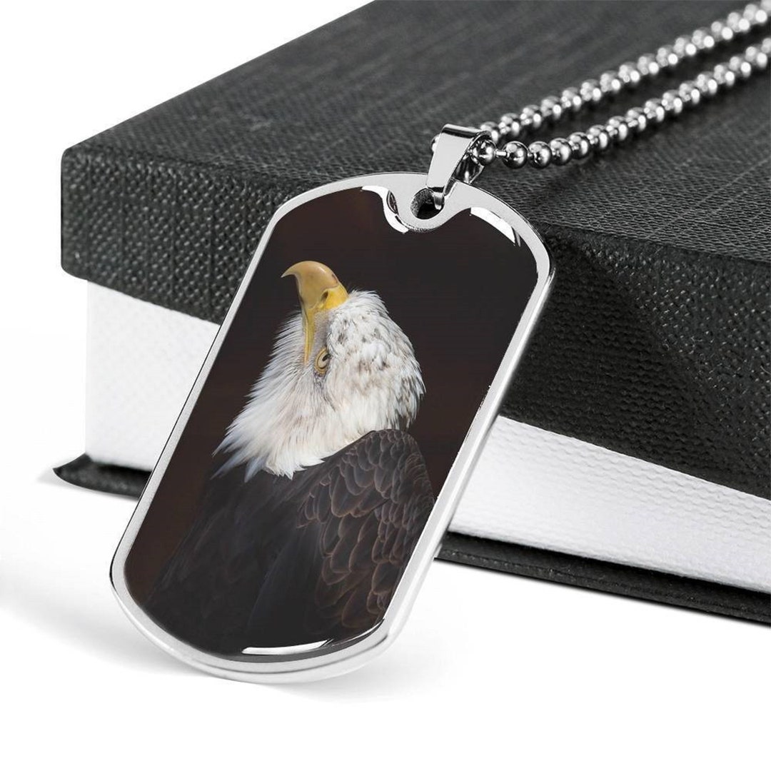 Eagle Dog Tag Necklace, Men's Jewelry, Jewelry for Men, Unisex Jewelry ...