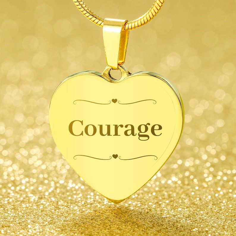 Courage Necklace, Inspirational Jewelry, Motivational Gift, Hardship ...