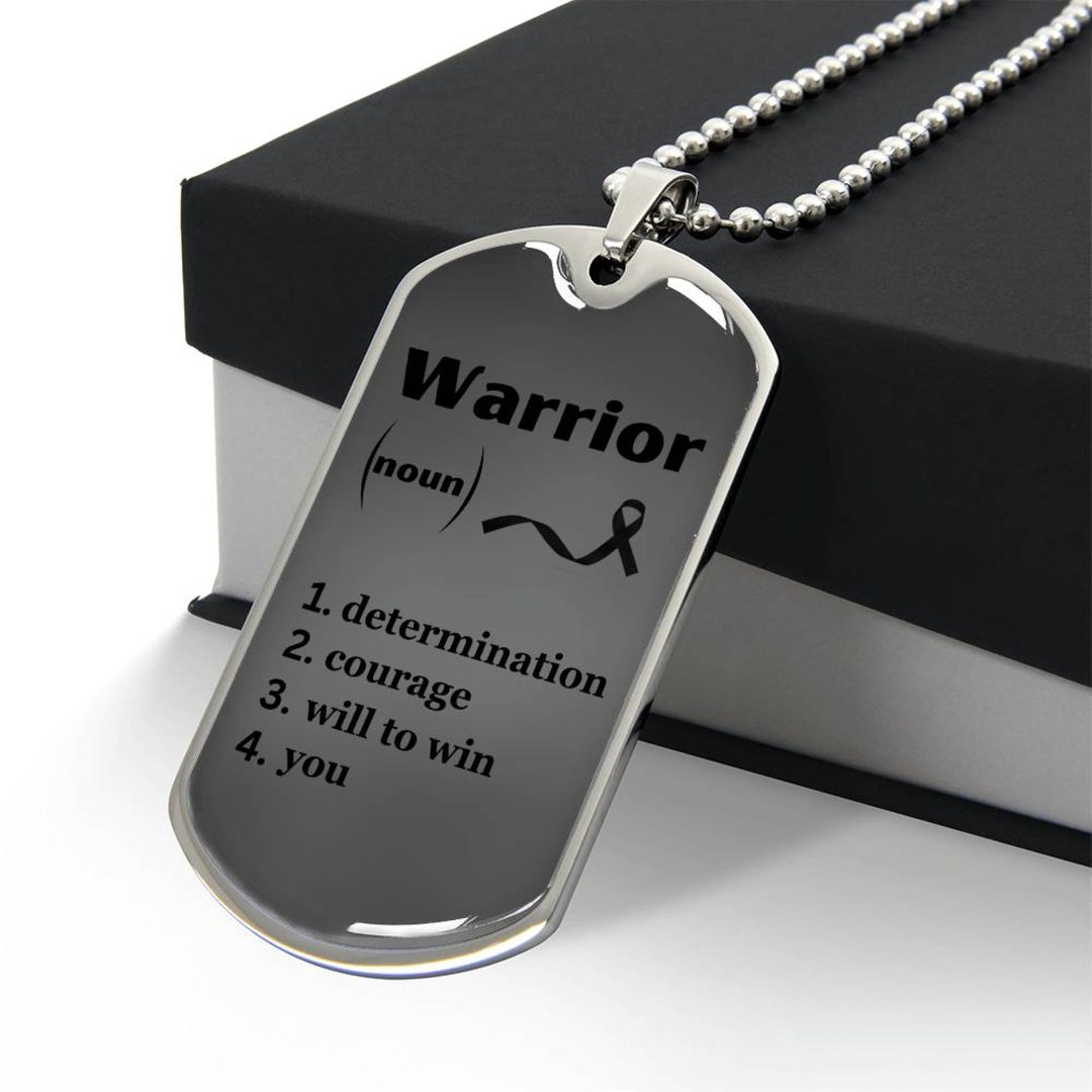 Skin Cancer Warrior Necklace, Cancer Fighter Support Gift ...
