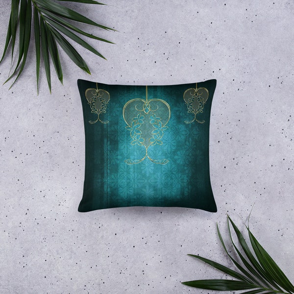 Teal Throw Pillow - Etsy