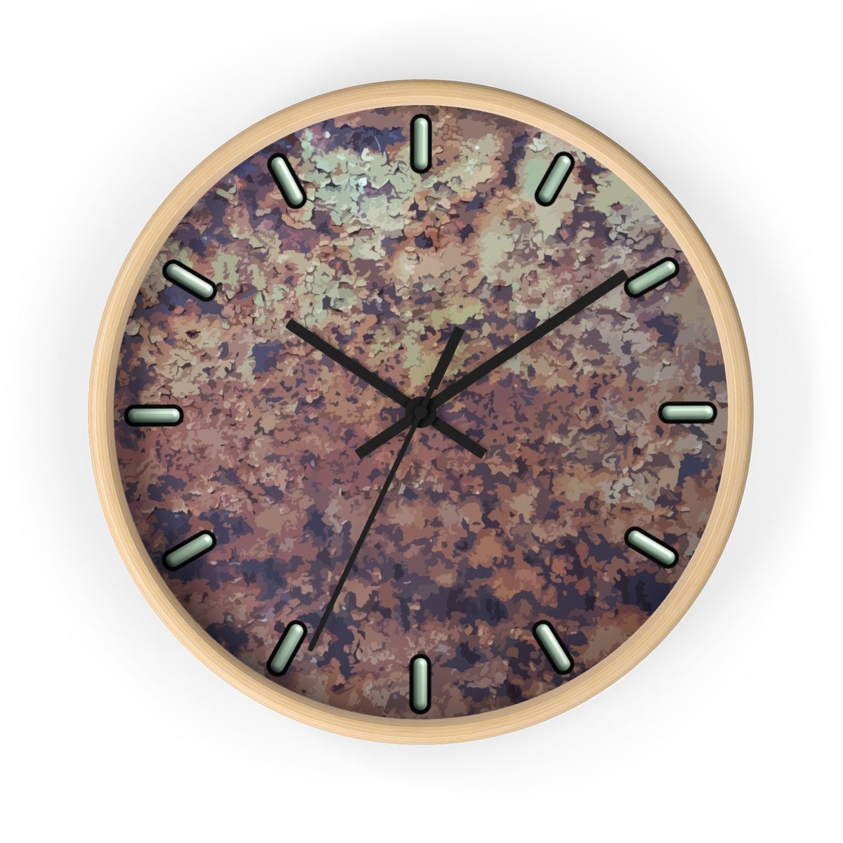 Rustic Farmhouse Wall Clock Decor With Unique Distressed Vintage Rust ...