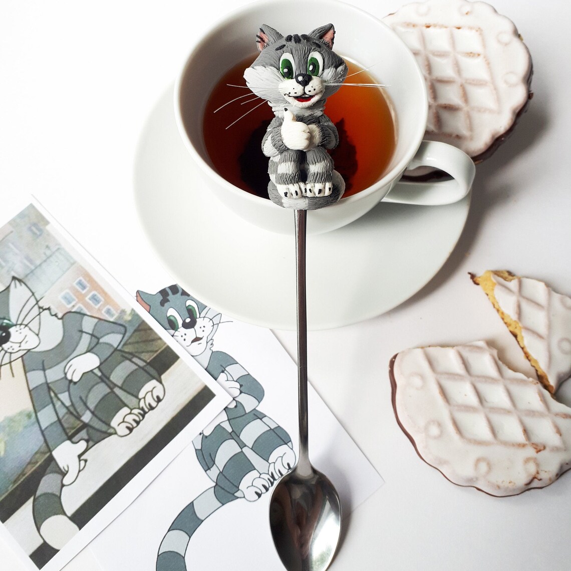 Polymer clay cat tutorial sculpting tutorial step by step for | Etsy