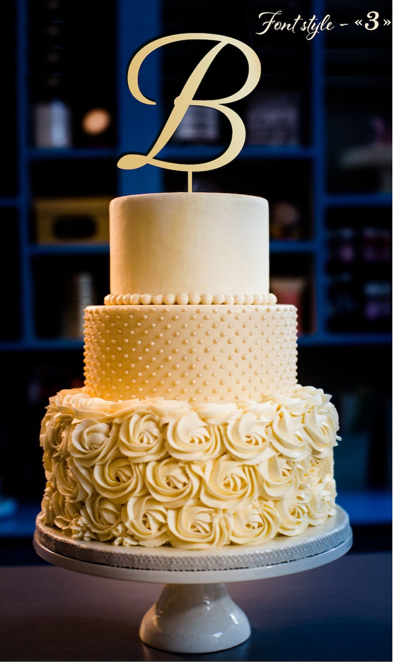 Wedding Cake Toppers B Cake Topper Cake Topper for Wedding - Etsy