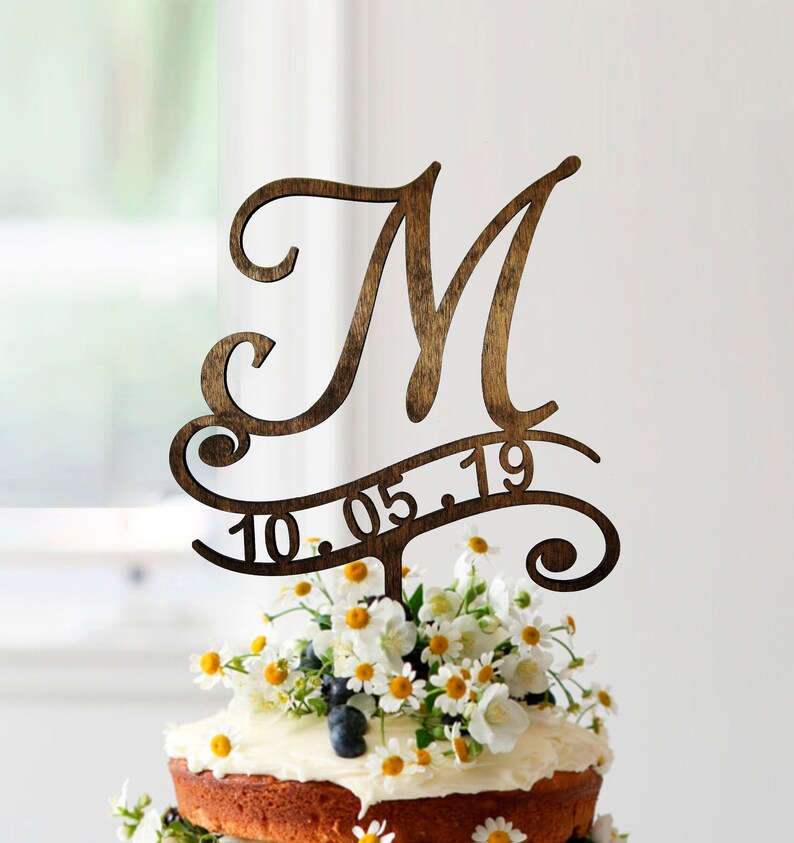 M Cake Topper Wedding Cake Topper Cake Toppers for Wedding - Etsy