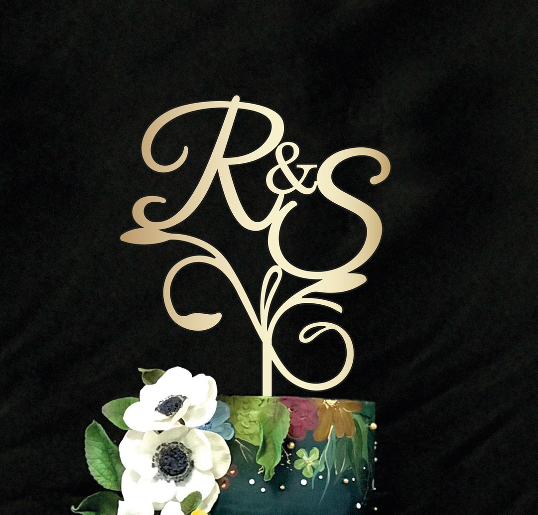 Letter Wedding Cake Toppers Initial Cake Topper Personalised - Etsy