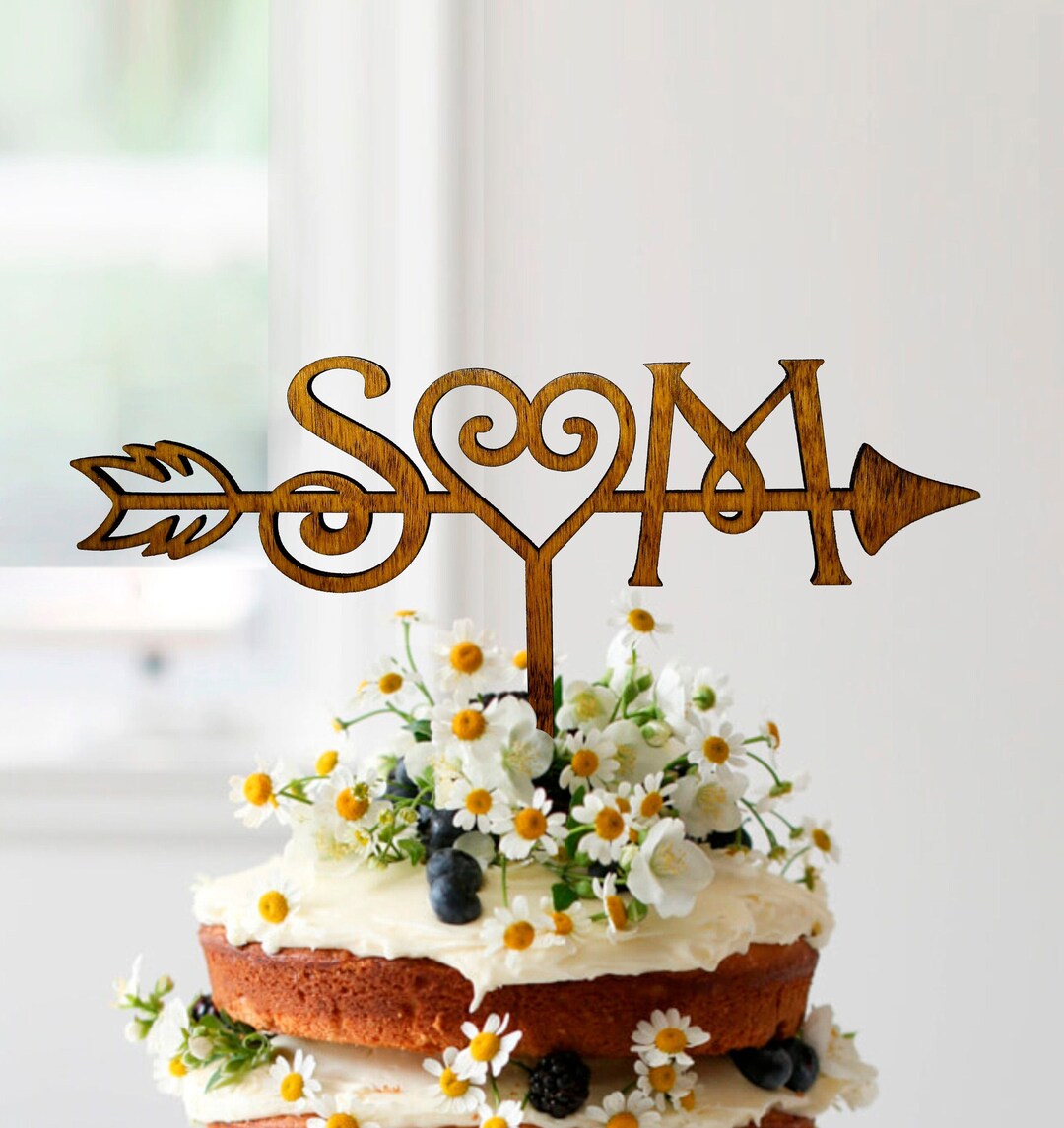 Arrow Cake Topper Arrow Wedding Cake Topper Arrow Rustic - Etsy