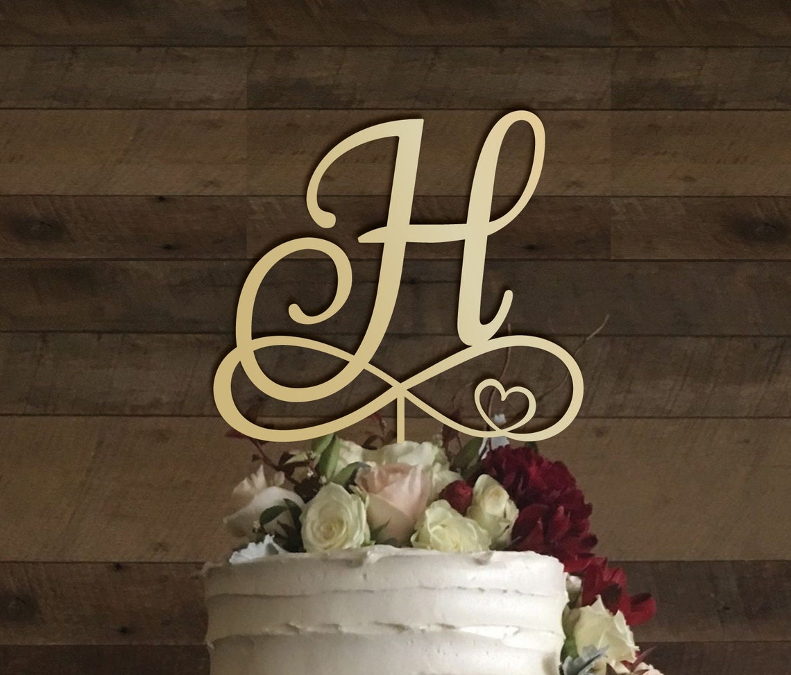 H Cake Topper Wedding Cake Topper Cake Toppers for Wedding - Etsy