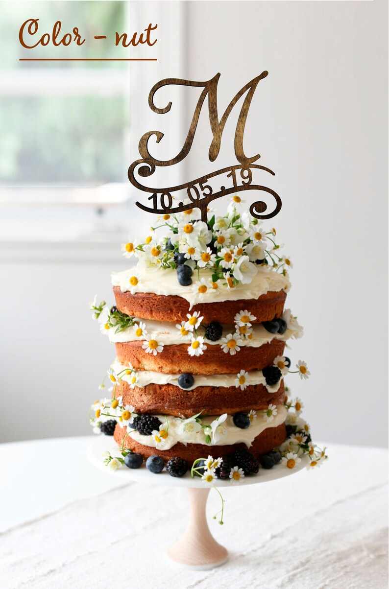 M Cake Topper Wedding Cake Topper Cake Toppers for Wedding - Etsy