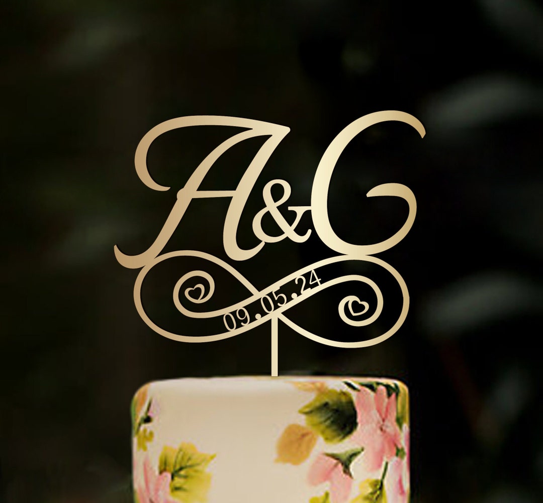 Wedding Cake Topper, Eternity Symbol, Cake Toppers for Wedding, Wooden ...