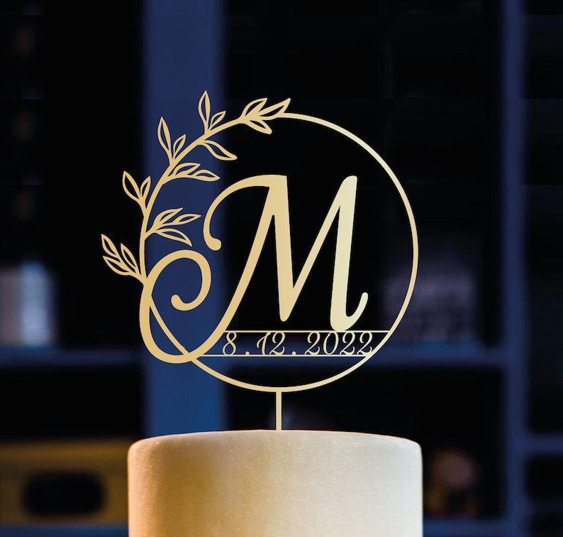 M Cake Topper Wedding Cake Topper Cake Toppers for Wedding - Etsy
