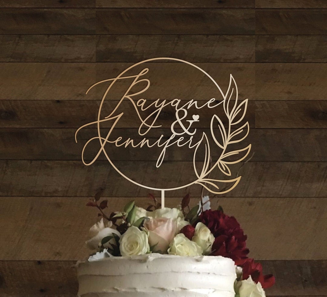 Wedding Cake Topper Personalised Mr and Mrs Calligraphy Personalized ...