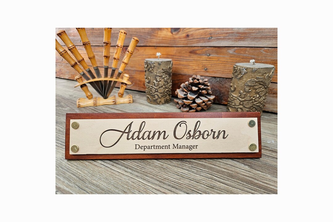 Name Plate Gift, Custom Name Plate, Gift for Him, Desk Accessories ...