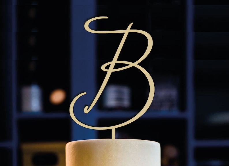 Wedding Cake Toppers B Cake Topper Cake Topper for Wedding - Etsy