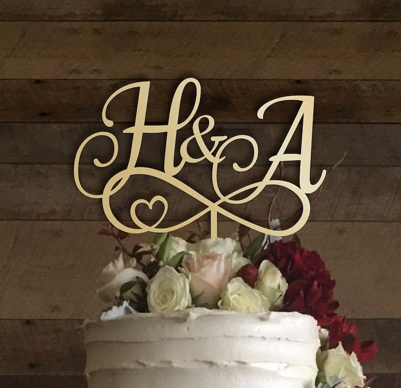 H Cake Topper Wedding Cake Topper Cake Toppers for Wedding - Etsy