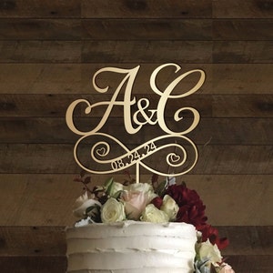 Wedding Cake Topper, Eternity Symbol, Cake Toppers for Wedding, Wooden ...