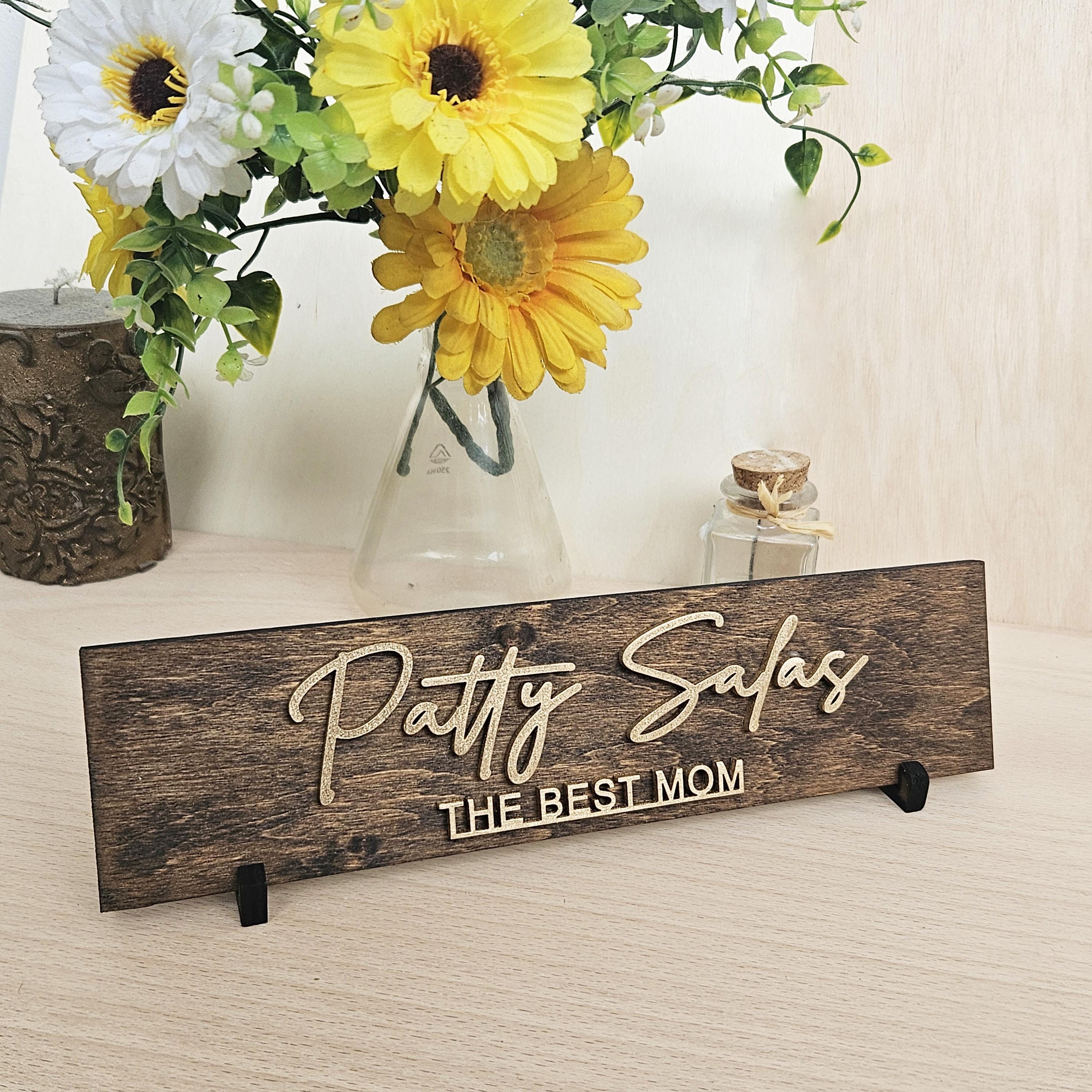 Personalized Wooden Desk Name Plate, Custom Office Decor - Etsy