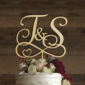 Custom Initial Wedding Cake Topper: Rustic Infinity Design - Etsy