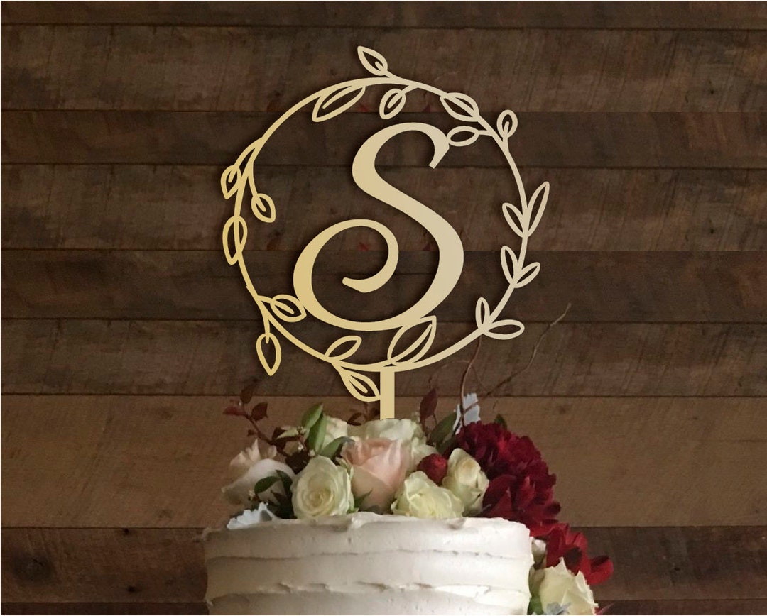 S Cake Topper, Wedding Cake Topper, Cake Toppers for Wedding, Rustic ...