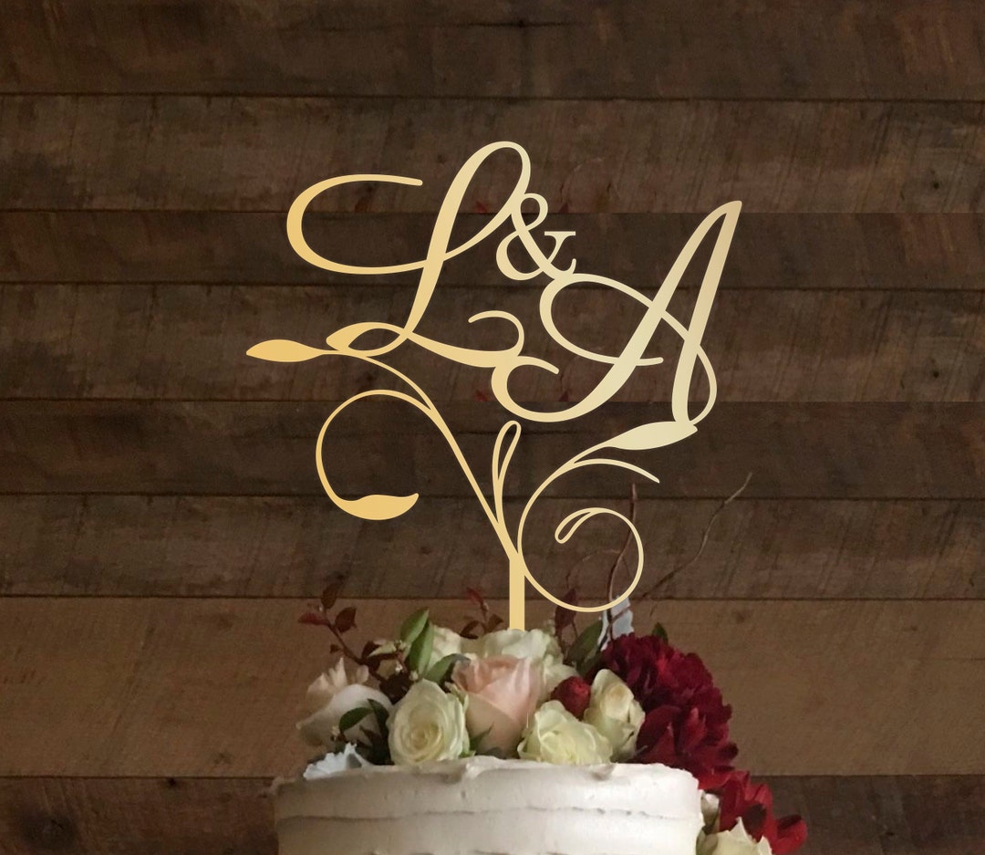 L Cake Topper, Wedding Cake Topper, Cake Toppers for Wedding, Rustic ...