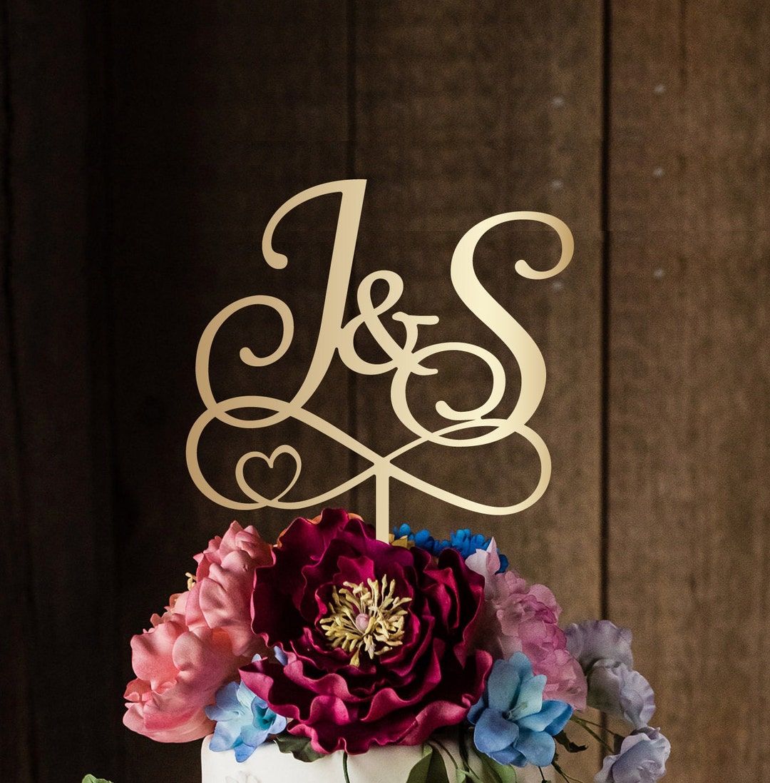 S Cake Topper, Wedding Cake Topper, Cake Toppers for Wedding, Rustic ...