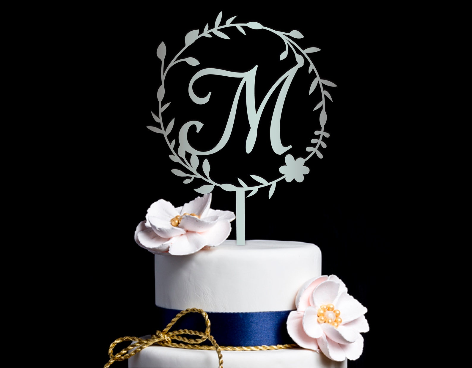M Cake Topper Wedding Cake Topper Cake Toppers for Wedding - Etsy