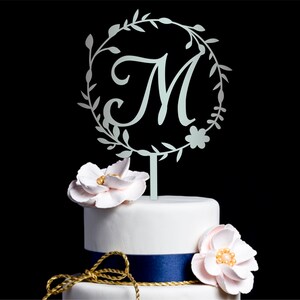 M Cake Topper, Wedding Cake Topper, Cake Toppers for Wedding, Rustic ...