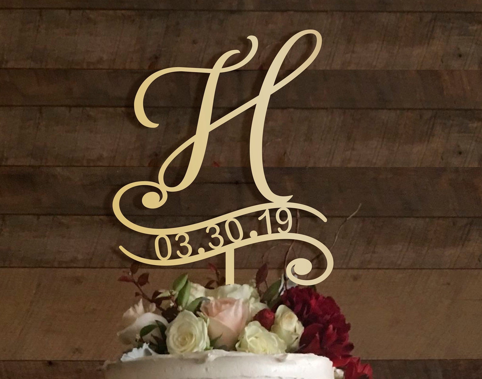 H Cake Topper Wedding Cake Topper Cake Toppers for Wedding - Etsy