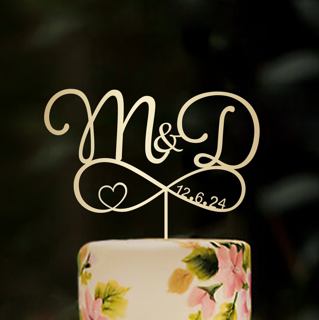 Wedding Cake Topper, Eternity Symbol, Cake Toppers for Wedding ...