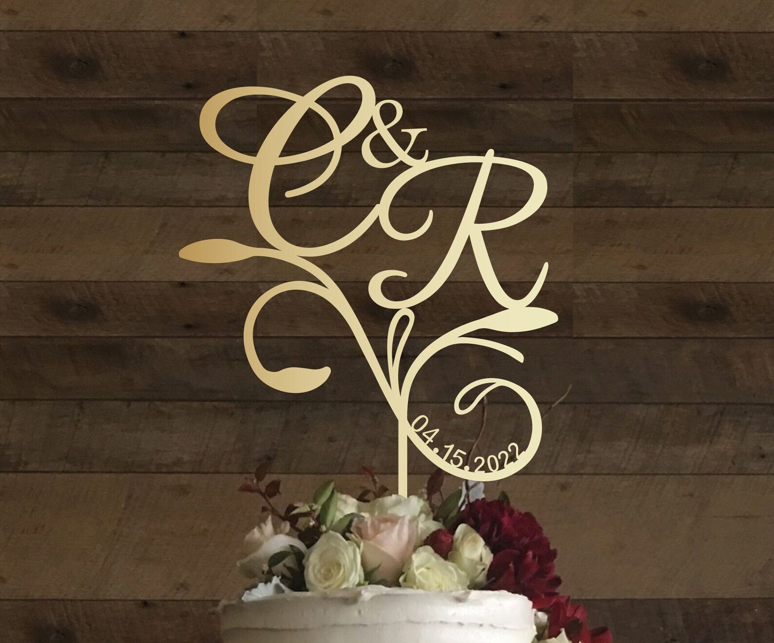 J Cake Topper Wedding Cake Toppers Cake Topper Wedding Wreath - Etsy