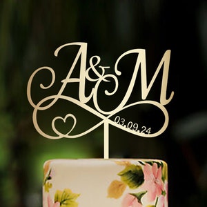 Wedding Cake Topper, Eternity Symbol, Cake Toppers for Wedding, Wooden ...
