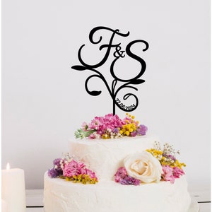 J Cake Topper Wedding Cake Toppers Cake Topper Wedding Wreath Cake ...