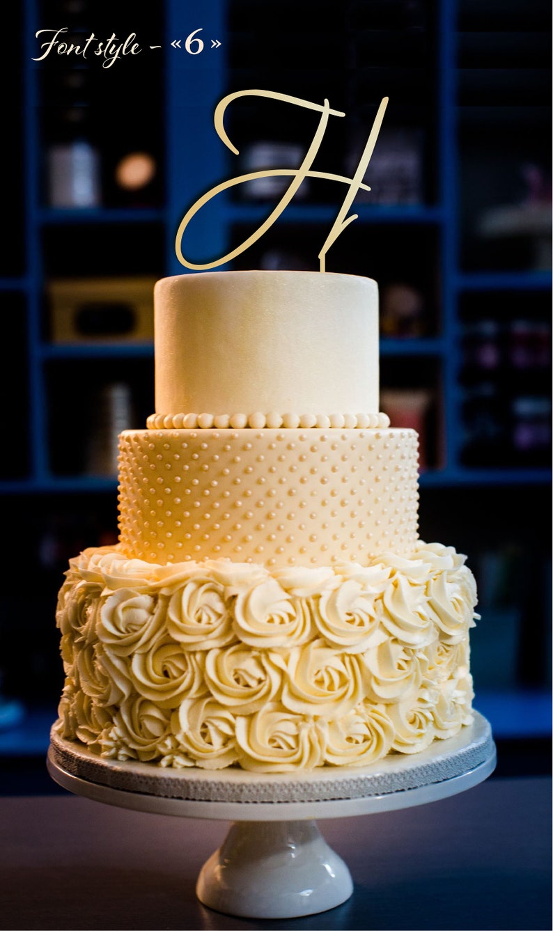 H Cake Topper Wedding Cake Topper Cake Toppers for Wedding - Etsy