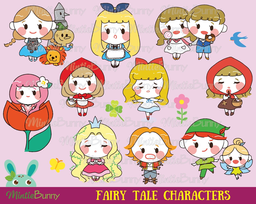 Fairy Tale Clipart - Hand Drawn - Princess Clipart - Printable Planner ...