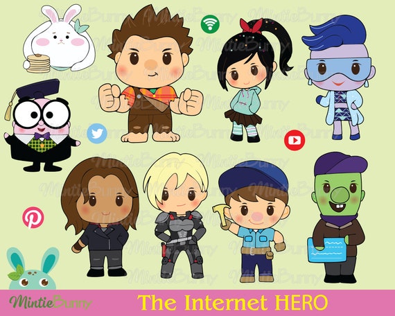 The Internet Hero Clipart Clipart Super Hero Hand Drawn | Etsy