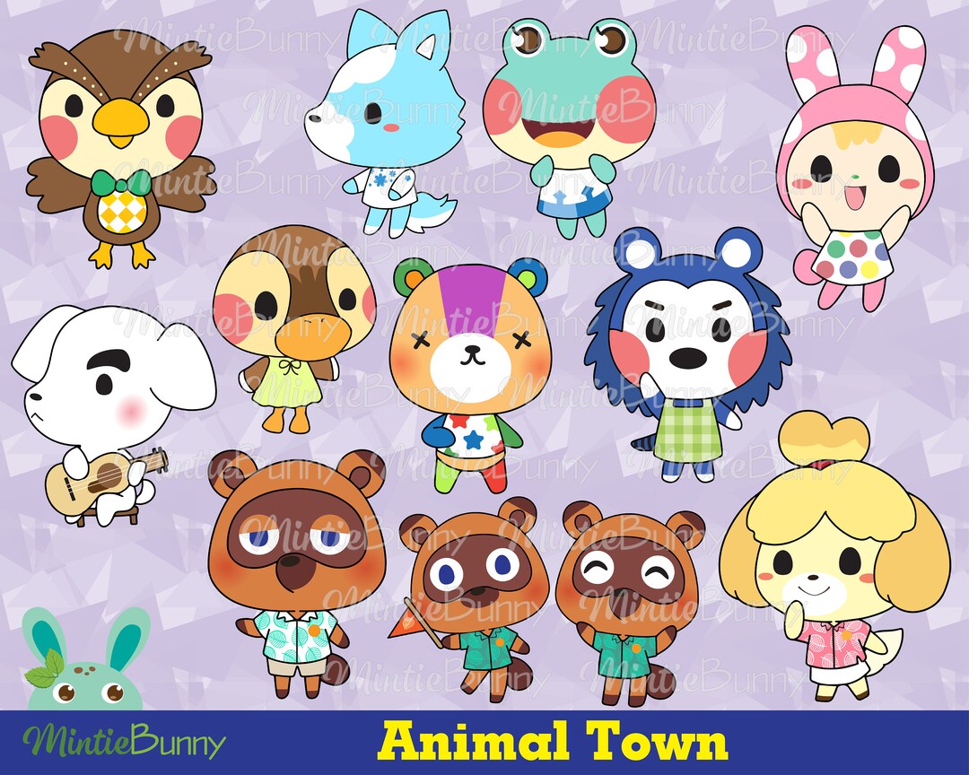Animal Clipart - Animal Town Clipart - Instant Download - Printable ...