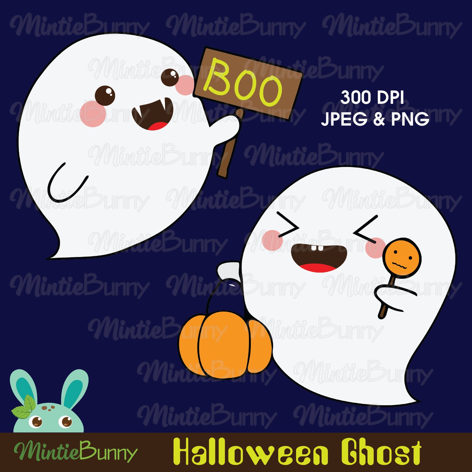 Halloween Clipart Ghost Clipart Ghost Party Ghost | Etsy