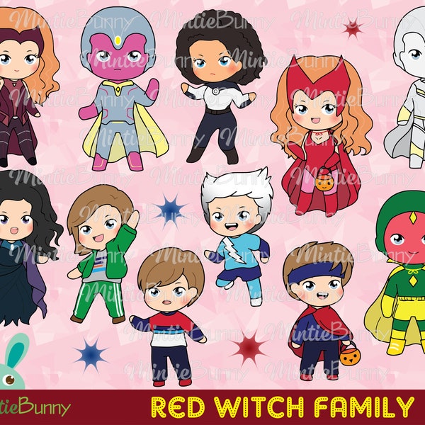 Family Chibi Clipart - Etsy