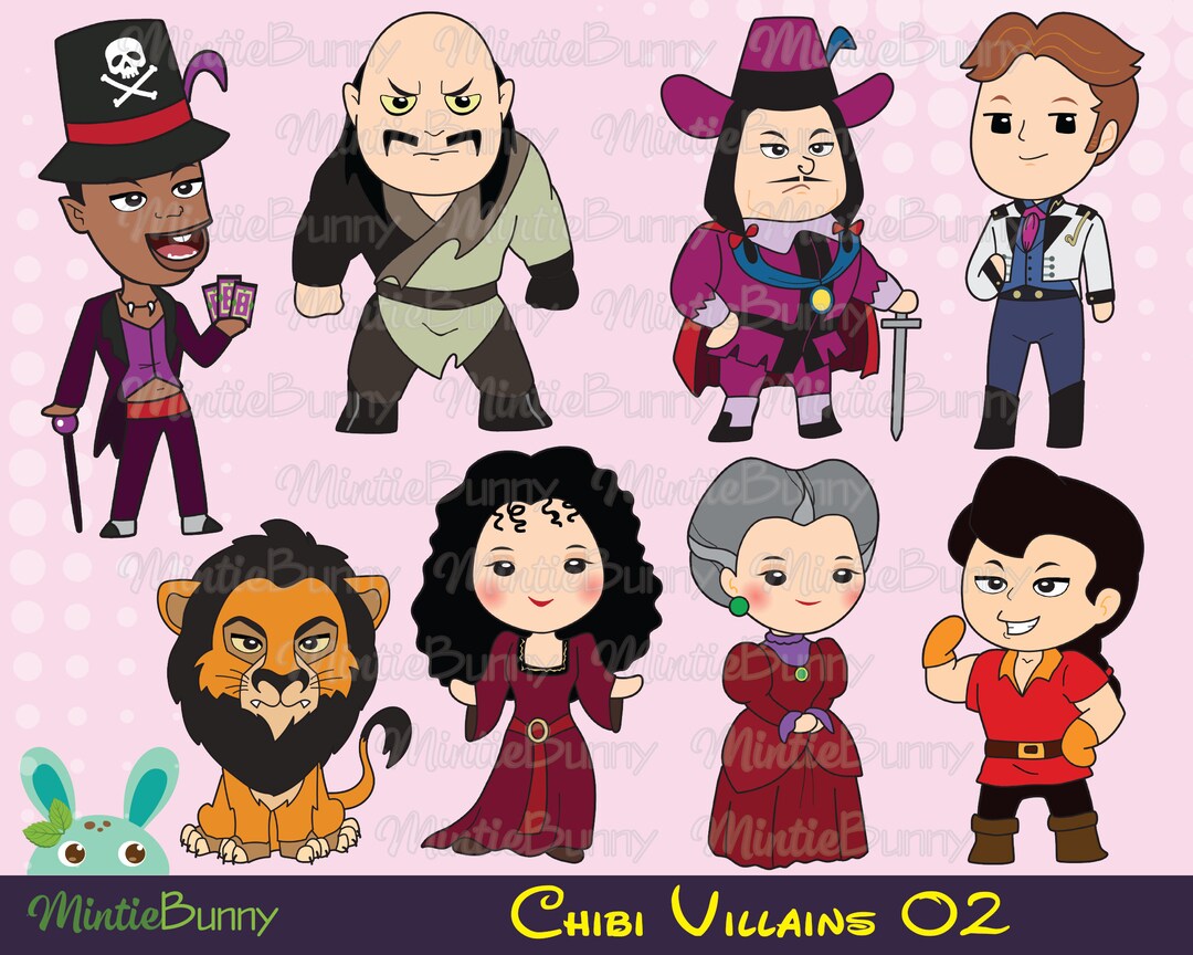 Villains Clipart - Princess Clipart - Hand Drawn - Planner Stickers ...