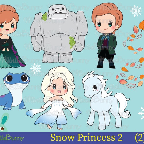 Winter Clipart Snow Princess Clipart Princesses Clipart - Etsy