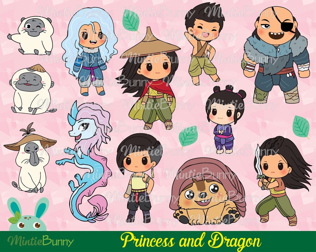 Princess and Dragon Clipart - Hero Cute Asian Princesses Clipart ...