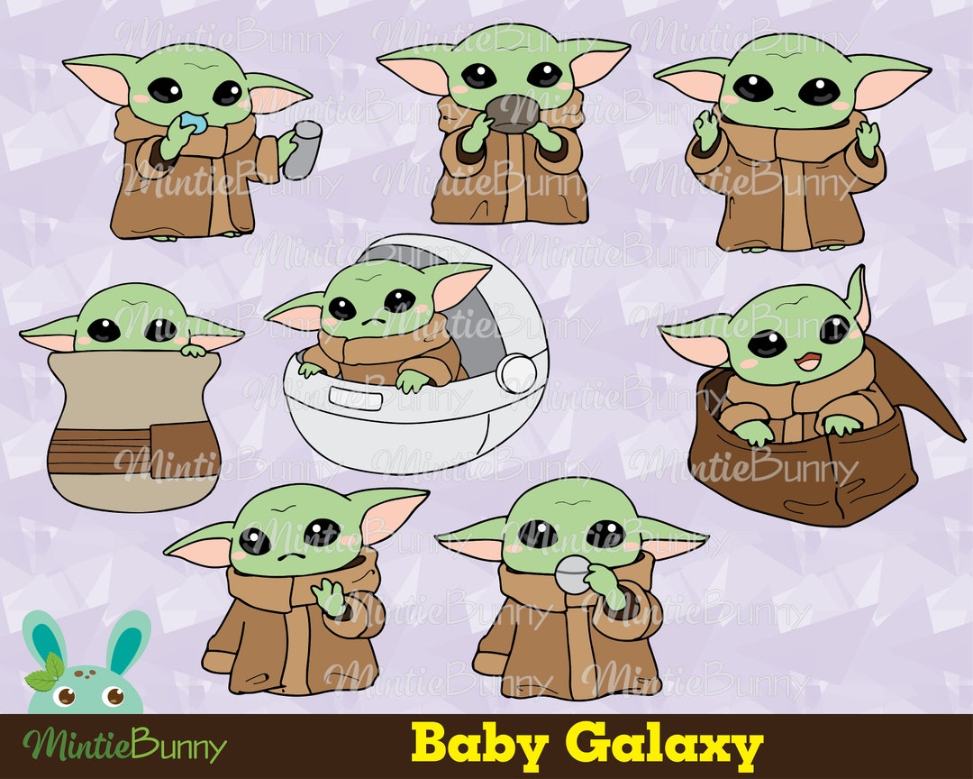 Baby Galaxy Space Clipart - Super Baby- Alien Clipart - War Galaxy Hand ...