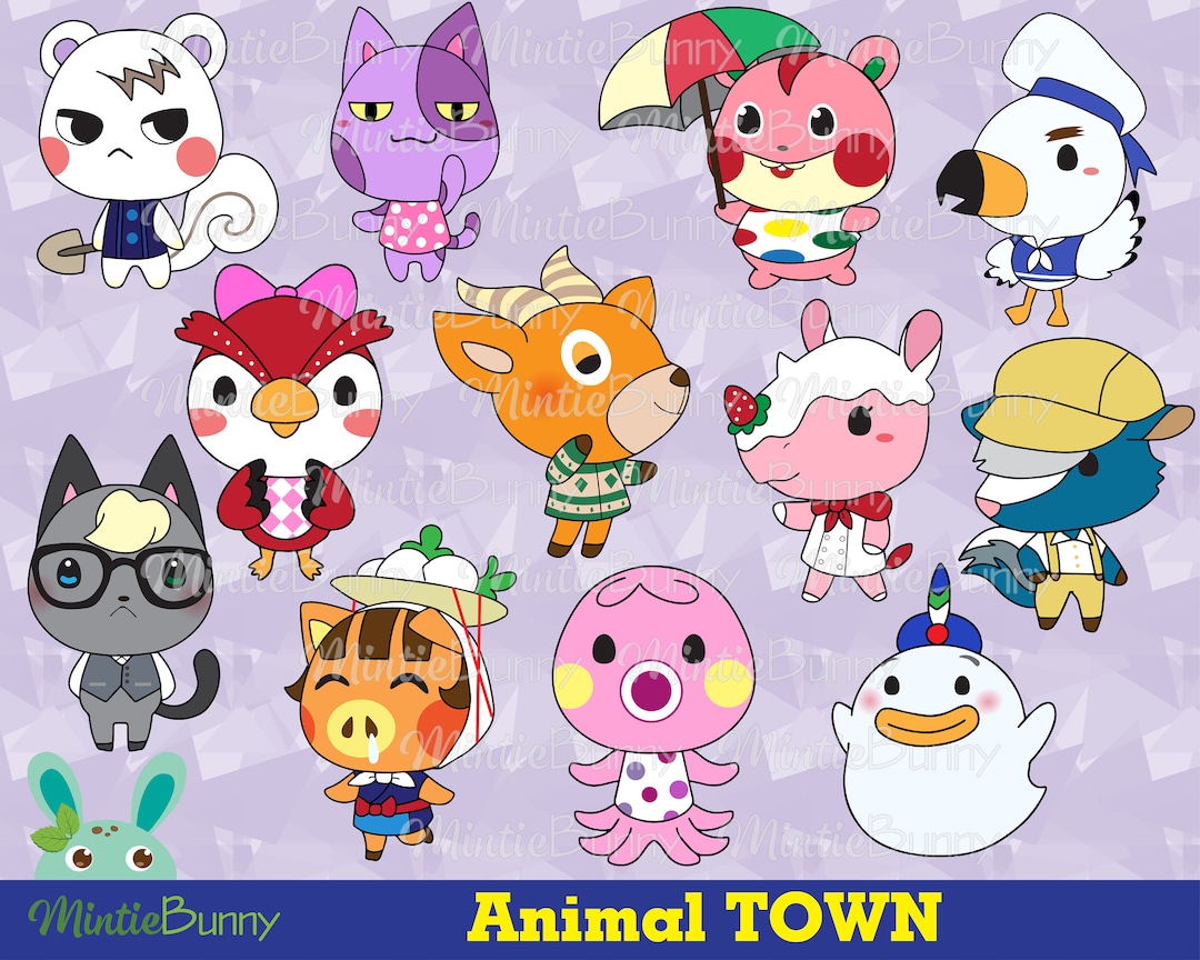 Animal Clipart - Animal TOWN Clipart - Instant Download - Printable ...