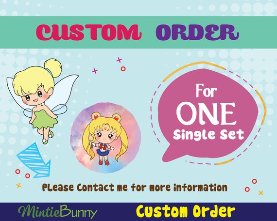 Custom Order Clipart Custom Chibi Custom Design Card | Etsy