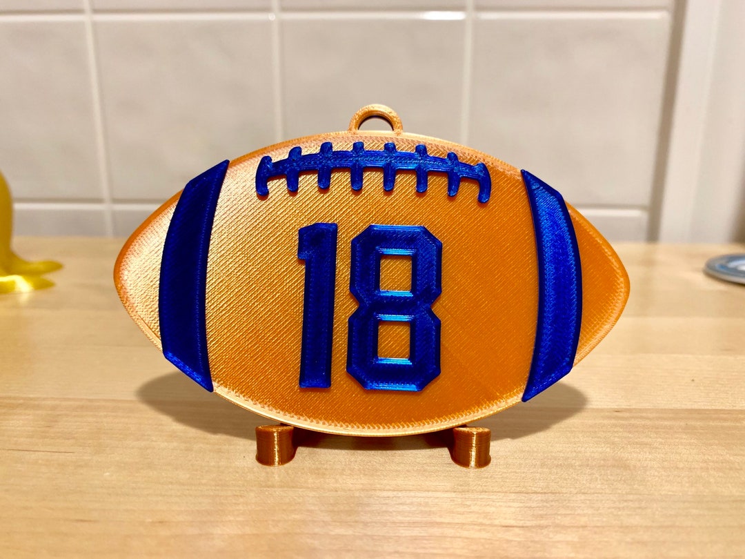 Custom Football 3D Printed Bag Tags - Etsy